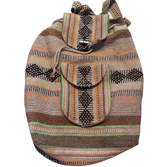 Bags | Mexican Blanket Handwoven Large Backpack | Poshmark